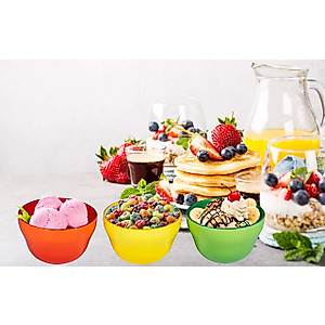 Bruntmor 8 oz Porcelain Bowls Set of 6 - for Ice Cream, Dessert, Soup, Small Side Dishes, Salad, Cereal, Rice - Microwave, Dishwasher and Oven Safe - Gradient Colors