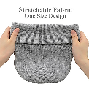 American Trends Black Beanie for Men Fisherman Beanie Winter Hats for Men Slouchy Beanie Soft Skull Caps Knit Hats A Black