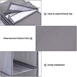 10 Shelf Hanging Shoe Organizer, Shoe Holder for Closet -Breathable Fabric Closet Shoe Organizer Hanging Shoe Storage Hanging Shoes Sorter Shelves Rack for Shoes,Closet and Baby things,1 Pack,Grey