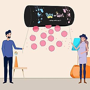 UNIIDECO Gender Reveal Balloon Drop Bag Boy or Girl What will it be? Baby Sex Reveal Pink And Blue Balloons Party Decorations Kit Supplies Favors
