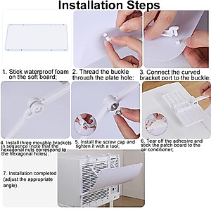 Lihonk Window Air Conditioners Deflector Universal - Room air conditioning vent deflector - Prevent Direct Blowing of Cold Air - air deflector for window ac unit [20.87""X7.87""] Croppable
