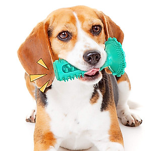 Dog Toothbrush Chew Toy Puppy Toys Teeth Cleaning Stick Natural Rubber Dental Care Toothbrush, Dog Toys （for Medium and Large Dogs）