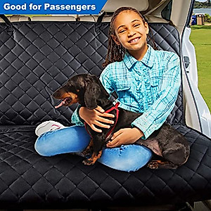 VIEWPETS Bench Car Seat Cover - Waterproof, Heavy-Duty and Nonslip Pet Car Seat Protector for Dogs with Universal Size Fits for Trucks & SUVs(Black)