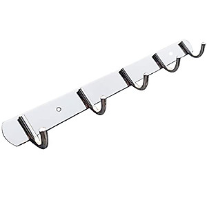 AOLZUNK Coat Rack Wall Mounted, Modern Wall Hooks for Hanging Coat Clothes Hats Bags with 5 Hooks, Heavy Duty Metal Coat Hook Rail for Towel Hat Keys Mudroom Bathroom Entryway