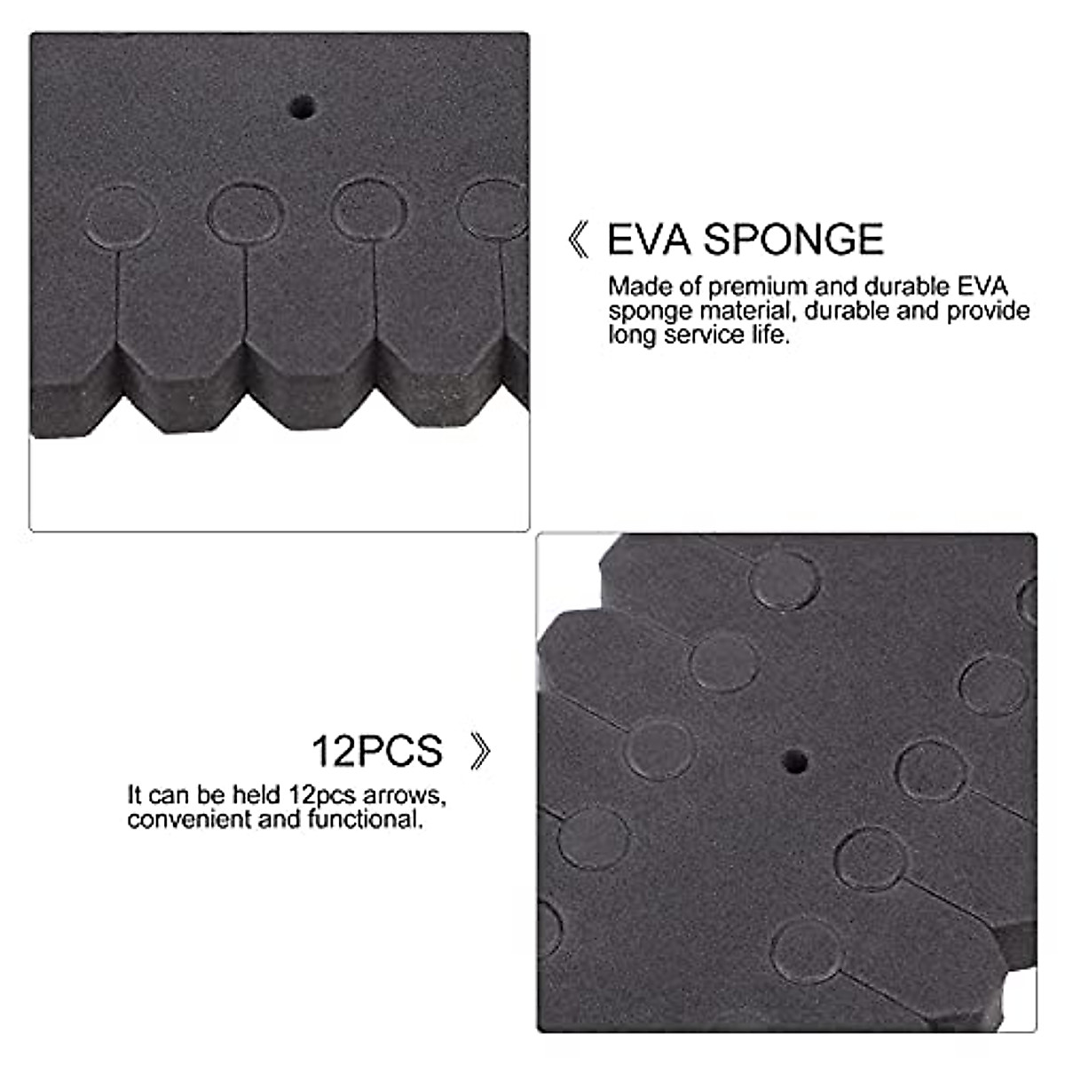 7pcs Arrows Separator EVA Foam Practical Arrows Unique Quiver Holder Separator for Outdoor Black