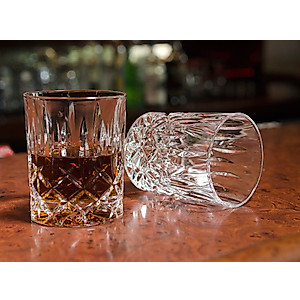 HISTORY COMPANY Astor “Men's Bar” Crystal Whiskey Glass 2-Piece Set (Gift Box Collection)