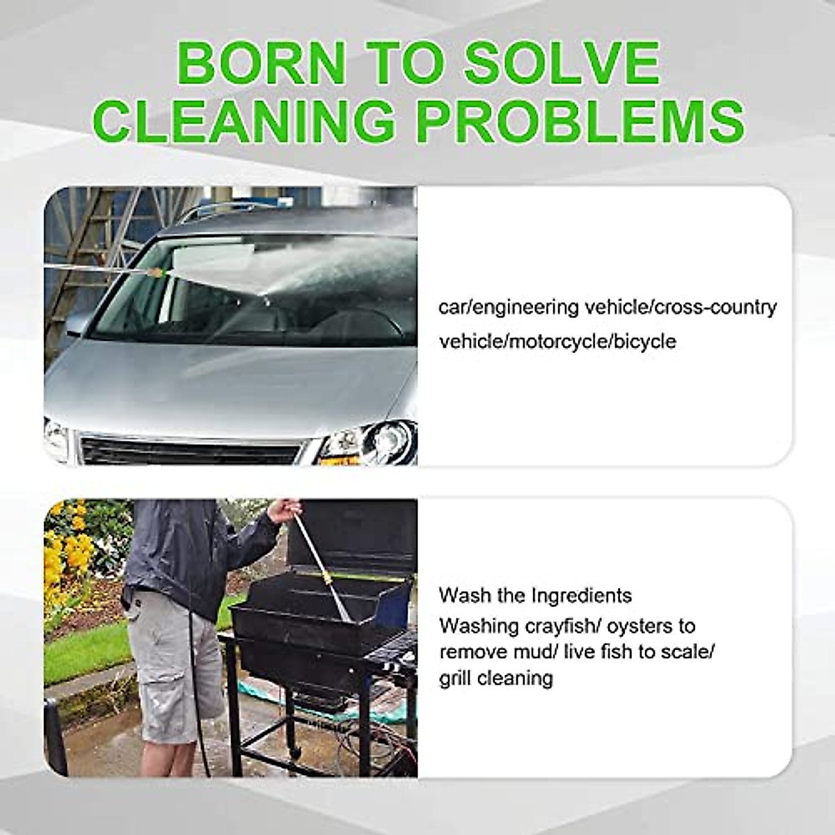 𝐄𝐥𝐞𝐜𝐭𝐫𝐢𝐜 𝐏𝐫𝐞𝐬𝐬𝐮𝐫𝐞 𝐖𝐚𝐬𝐡𝐞𝐫, 2000W High Power Washer, 2.11GPM Professional Electric Pressure Cleaner Machine with 4 Nozzles Foam Cannon,Best for Homes, Patios, Garden (Style 2)