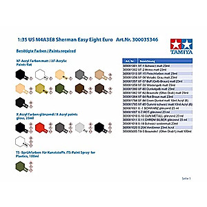 Tamiya 35346 1/35 US Medium Tank M4A3E8 Sherman Plastic Model Kit