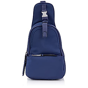 Calvin Klein Shay Organizational Sling Backpack, Medieval Blue,One Size