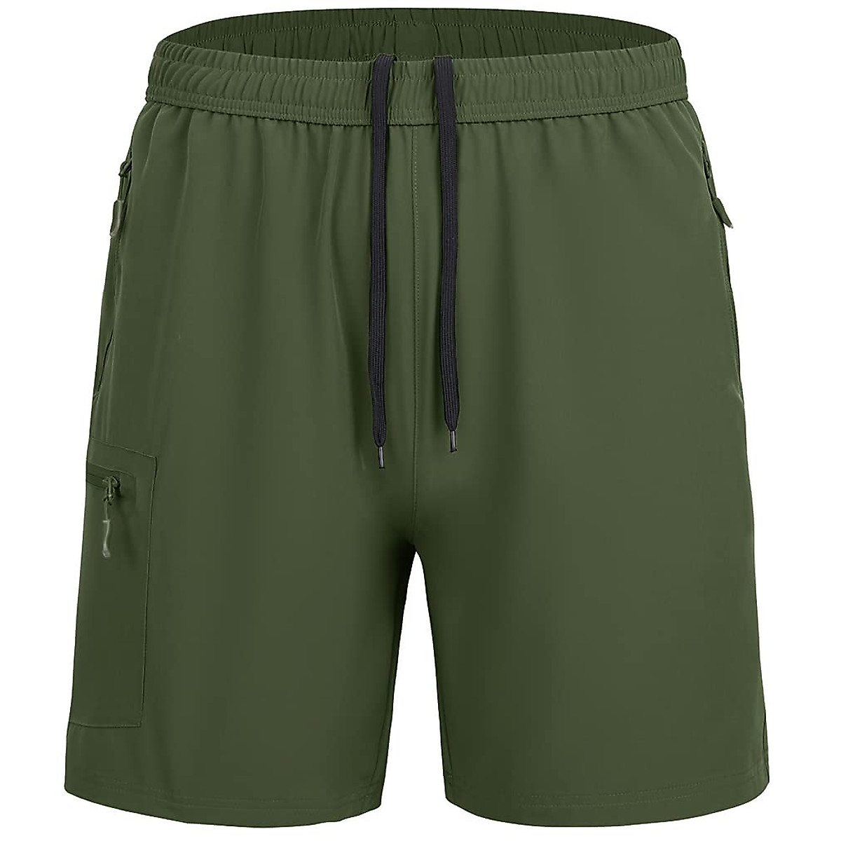 Men's Hiking Cargo Work Shorts Quick Dry Lightweight Fishing Athletic Running Workout Gym Shorts with 4 Pockets Army Green M
