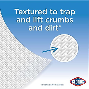 Clorox Multi-Purpose Paper Towel Wipes, Trap and Lift Messes Like a Paper Towel and Kills 99.9% of Bacteria*, Sanitizing Wipes, Jasmine Scent - 75 Wipes