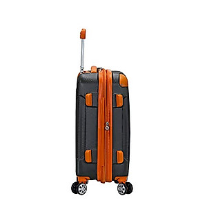 Rockland London Hardside Spinner Wheel Luggage, Charcoal, 3-Piece Set (20/24/28)