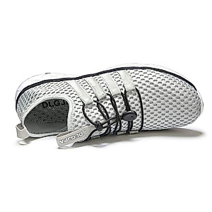 DLGJPA Women's Lightweight Quick Drying Water Shoes for Beach or Water Sports Slip On Walking Shoes LightGrey 10