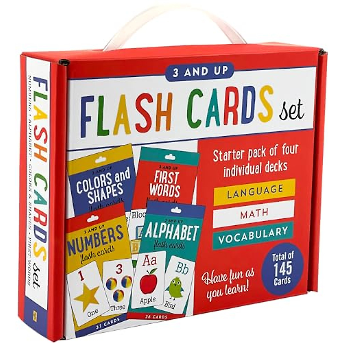 Flash Cards Value Pack - Set of 4 (Alphabet, First Words, Numbers, Colors & Shapes)