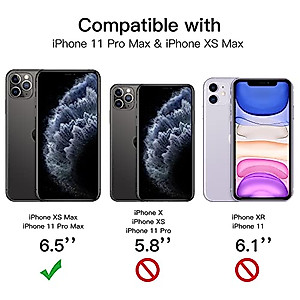 JETech Privacy Full Coverage Screen Protector for iPhone 11 Pro Max/XS Max 6.5-Inch, Anti-Spy Tempered Glass Film, Edge to Edge Protection Case-Friendly, 2-Pack