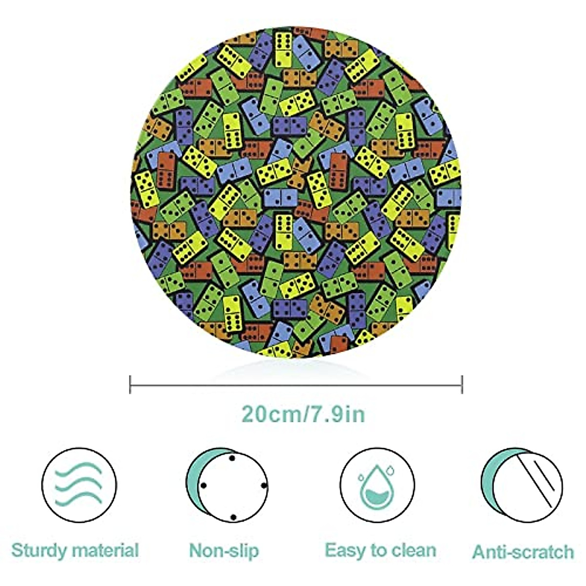 Colorful Dice Cutting Board Tempered Glass Chopping Board for Kitchen Hotel