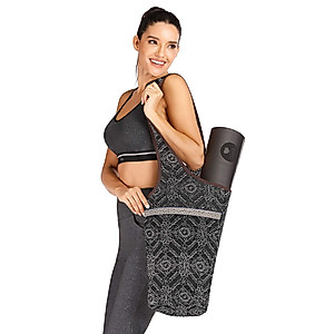 IUGA Yoga Mat Bag with Large Size Pocket & Inner Zipper Pocket, Yoga Carrier Bag Fit Most Yoga Mat Size