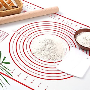 Silicone baking pad, reusable food-grade silicone counter pad, used for making cookies, macaroni, bread and pastries