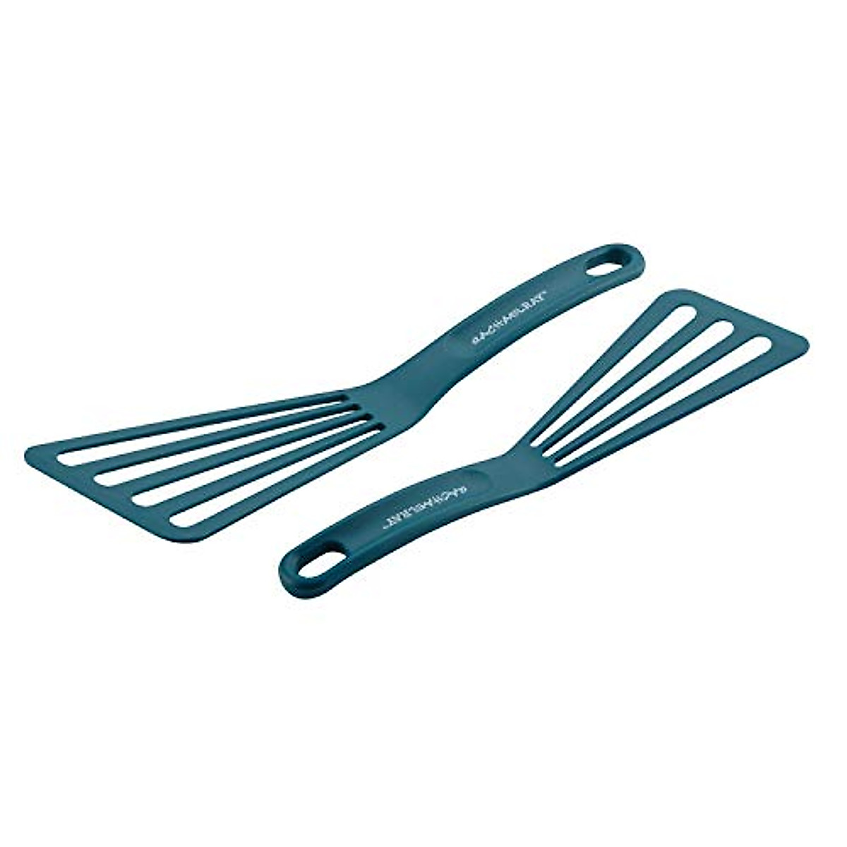 Rachael Ray Tools & Gadgets 2-Piece Nylon Turner Set, Marine Blue, 10" & 12" Spatula Set