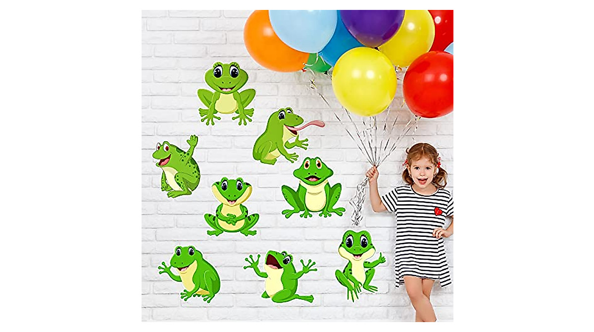 Funky Frogs Cut-Outs - 48 Pieces for Classroom & Parties