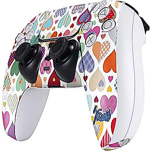 Skinit Gaming Decal Skin Compatible with PS5 and Compatible with PS5 Digital Edition DualSense Controller - Officially Licensed Jorge Oswaldo Art Heartless Design