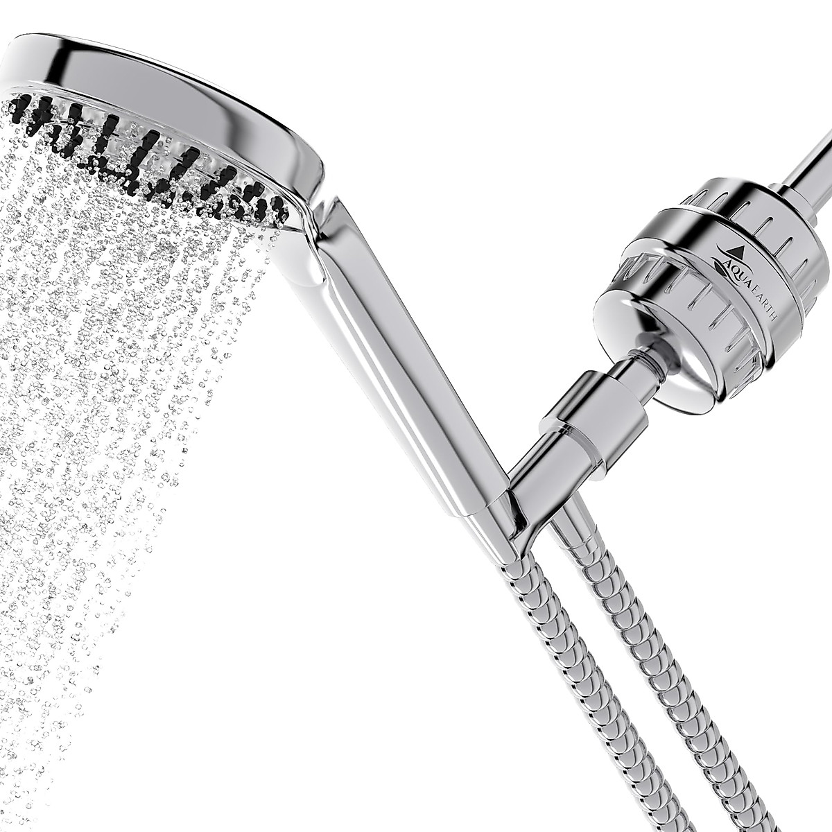 Aqua Earth Shower Filter For Hard Water Shower Head Filter to Remove Chlorine Fluoride Water Softener Coconut Shell Activated Carbon Reduces Dry Itchy Skin Heavy Metals Other Sediments Vitamin C