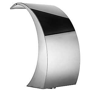 Happybuy Stainless Steel Pool Fountain 17.7 x 11.8 x 23.6 inches Pool Fountain Silver Pool Fountains for In Ground Pools Garden Outdoor Waterfalls Sheer Descent Pond Water Feature