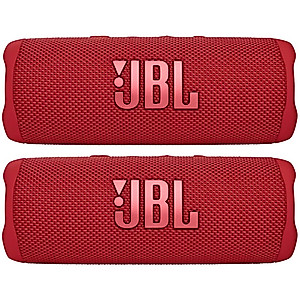 JBL JBLFLIP6REDAM Flip 6 Portable Waterproof Bluetooth Speaker Red 2 Pack