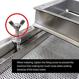 BREVELTION 110V Full Stainless Steel Linear Vibrating Screen Industrial Vibrating Screen Electric Linear Screening Machine for Screening Powder Plastic Particles Grains with 3mm Screen 80W