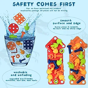 Building Toys - Take Apart Dinosaur Toys for Kids 3-7 - Real Dinosaur Life Scene - Construction Engineering Toys with Building Blocks and Storage Box - Learning & Education Toys for Boys and Girls