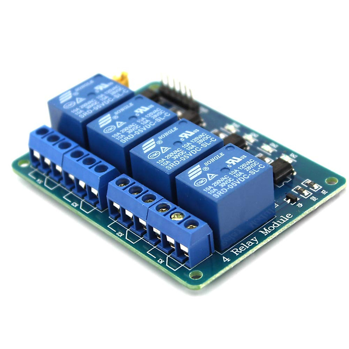 Treedix 4 Channel DC 5V Relay Module with Optocoupler Compatible with Arduino UNO R3 Raspberry Pi DSP AVR PIC ARM
