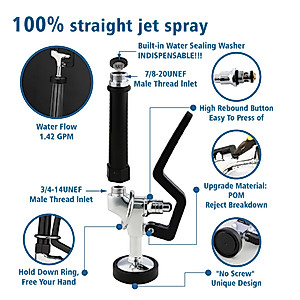 MaxSen Commercial Faucet with Sprayer Wall Mount Faucet Adjustable 4"-8" Center Commercial Kitchen Sink Faucet Pre Rinse Faucet with Spray Valve 25" Height and 12 inch Add on Spout Chrome Finsh