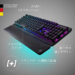 ROCCAT ROC-12-627 USB Pyro Mechanical RGB Gaming Keyboard, Linear (Red Axis), JP Japanese Arrangement, German Design