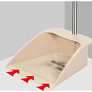 LYSLDH Sweeping Broom, Pig Bristles, Broom and Dustpan Set, Household Broom Combination, Soft Hair Broom