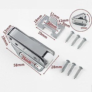 kmobruzy 2-Piece/Set Elephant Trunk Hook Lock Cabinet Door Cabinet Door Latches Lock Steel Door Latches Cabinet Door Lock Durable Cabinet Door Lock