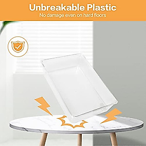 Modern-Depo 16 PCS Plastic Drawer Organizer Storage Bins Clear Drawer Dividers Trays for Makeup, Jewelry, Kitchen Untensils, Gadgets, Office, 5 Sizes