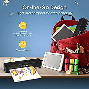 Crenova A4 Laminator Machine 4 in 1 Personal Desktop Hot & Cold 9 Inch Thermal Laminator with10 Laminating Pouches for Home Office School Business Use