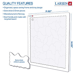 Larsen Puzzles South America Map with Animals 65 Piece Children's Educational Jigsaw Puzzle