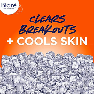 Biore Blemish Fighting Ice Cleanser Face Wash with Salicylic Acid, Clears and Helps Prevent Acne Breakouts, Cools & Refreshes Skin, Oil Free, 6.77 Oz