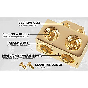 LEIGESAUDIO Ground Termination Block (Dual 1/0 or 4 Gauge Inputs)-2 Way
