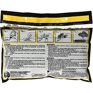 Woodland Scenics Clump Foliage, Light Green, Medium Green, and Dark Green, with Make Your Day Curved Tweezers