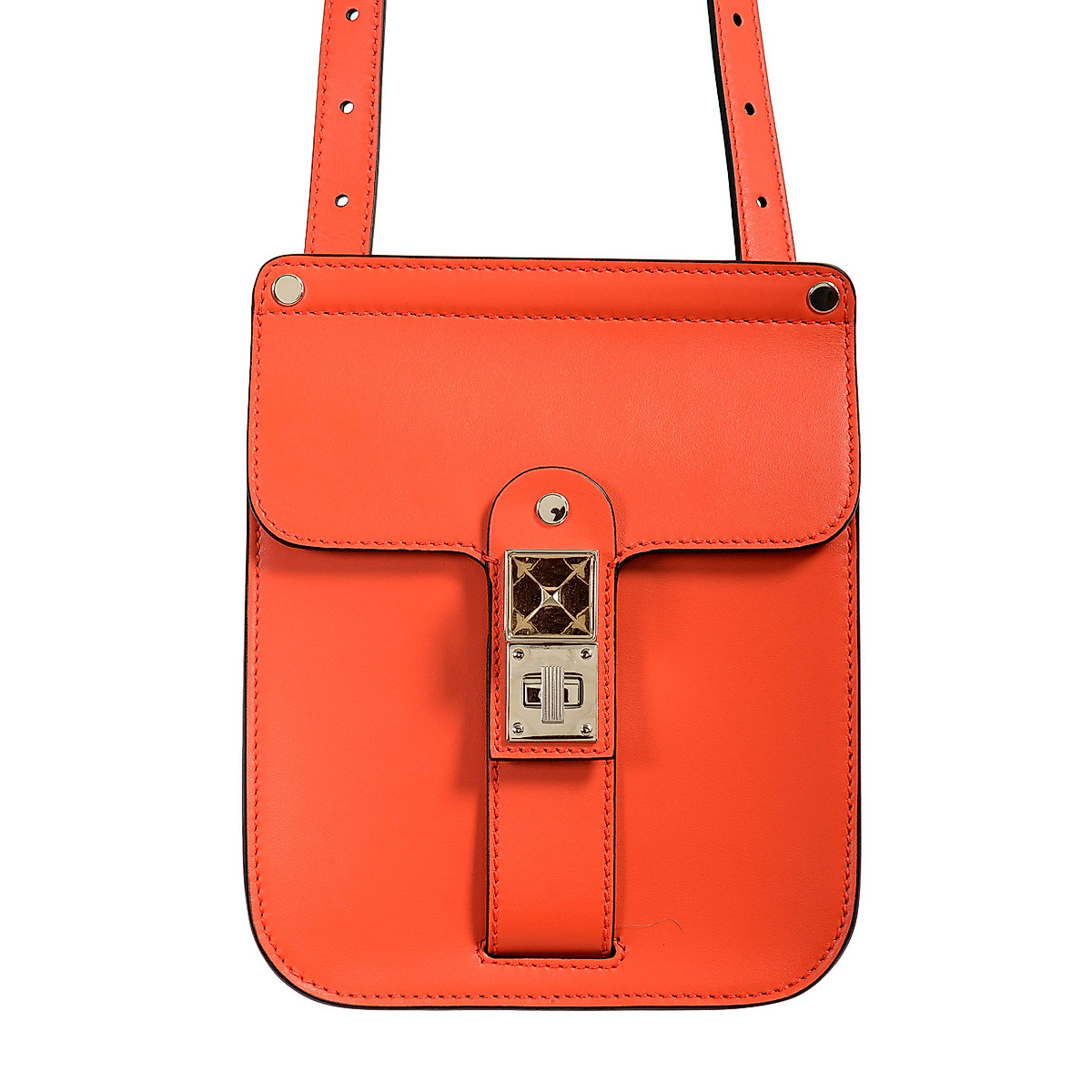 Proenza Schouler Women's Orange Leather Crossbody Shoulder Bag