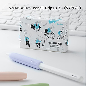 3 Sizes Silicone Grip Holder Protective Skin Sleeve Cover Case Accessories,Compatible with Apple Pencil 1st / 2nd Gen, for iPad Pro 9.7"/10.5"/11" /12.9",Mint Green (S, M, L)