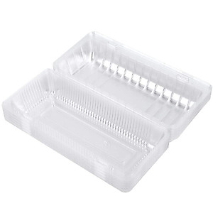 TOPINCN 25 Piece Food Plastic Containers With Covers Hinged Food Take Out Containers Lunch Salad Fruit Storage Box (22.5 * 12.7cm)