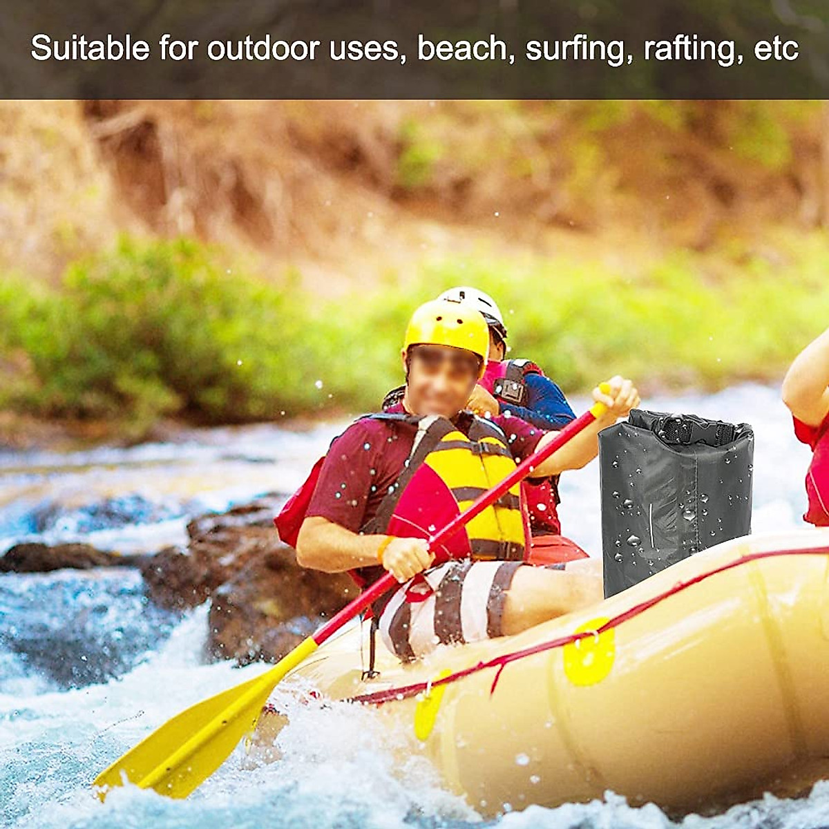 Zyyini Waterproof Dry Bag 8L/40L/70L, Roll Top Sack Keeps Gear Dry for Kayaking, Rafting, Boating, Swimming, Camping, Hiking, Beach, Fishing(2#)