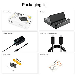 Wavlink Docking Station Compatible with Steam Deck USB 3.1 Gen 2 Type C Display Universal Hub with Power Delivery 4K HDMI Stand Charger for Phone Pad Tablet with 36W Power Adapter