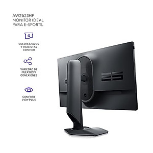 Alienware 25 Gaming Monitor AW2523HF 24.5" IPS LED FHD - 360Hz - AMD FreeSync - VESA - Monitor (USB, HDMI) Height/Tilt/Swivel/Pivot Adjustability - Dark side of the Moon