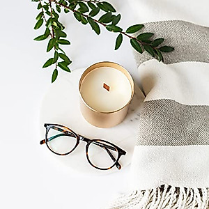 Elemental Coconut & Vanilla Scented Candles 10 Ounce 56 Hour Burn All Natural Soy Candle Vanilla Candle