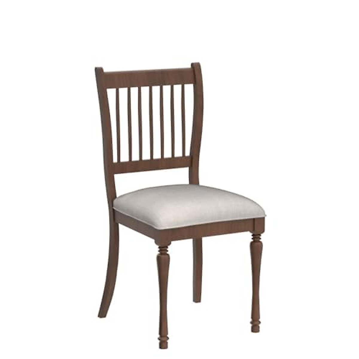 Giantex Set of 4 Wood Dining Chairs, Upholstered Farmhouse Dining Chairs with Rubber Wood Legs, Padded Cushion, High Back, Armless Wooden Dining Chairs for Kitchen, Dining Room, Brown