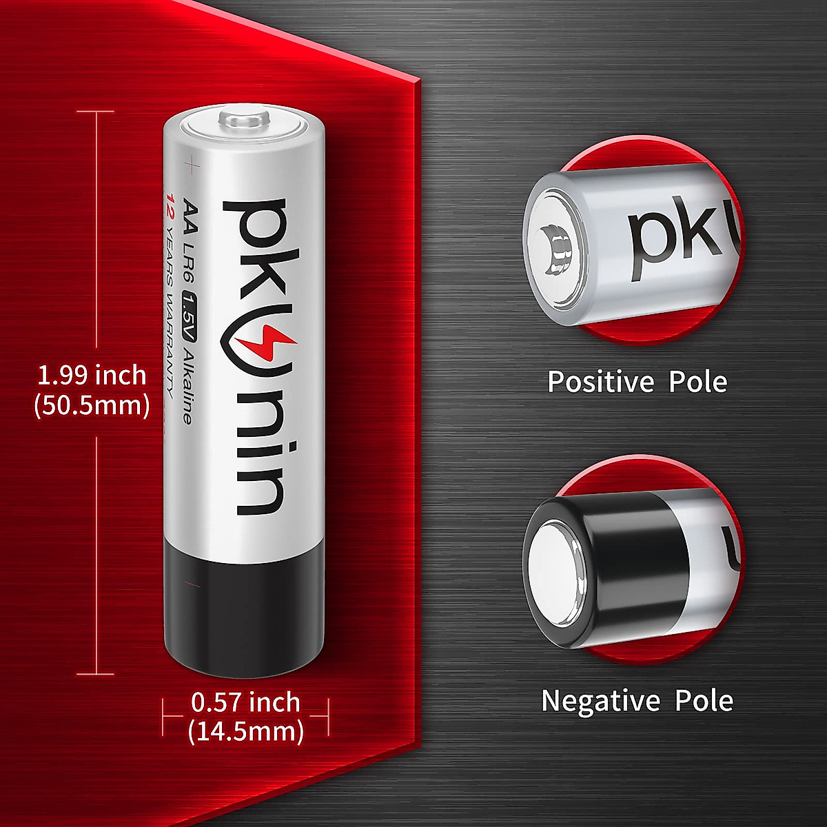 Ocvrszsw AA Batteries 12 Pack LR6 1.5V Alkaline Double A Battery, 12-Year Shelf Life